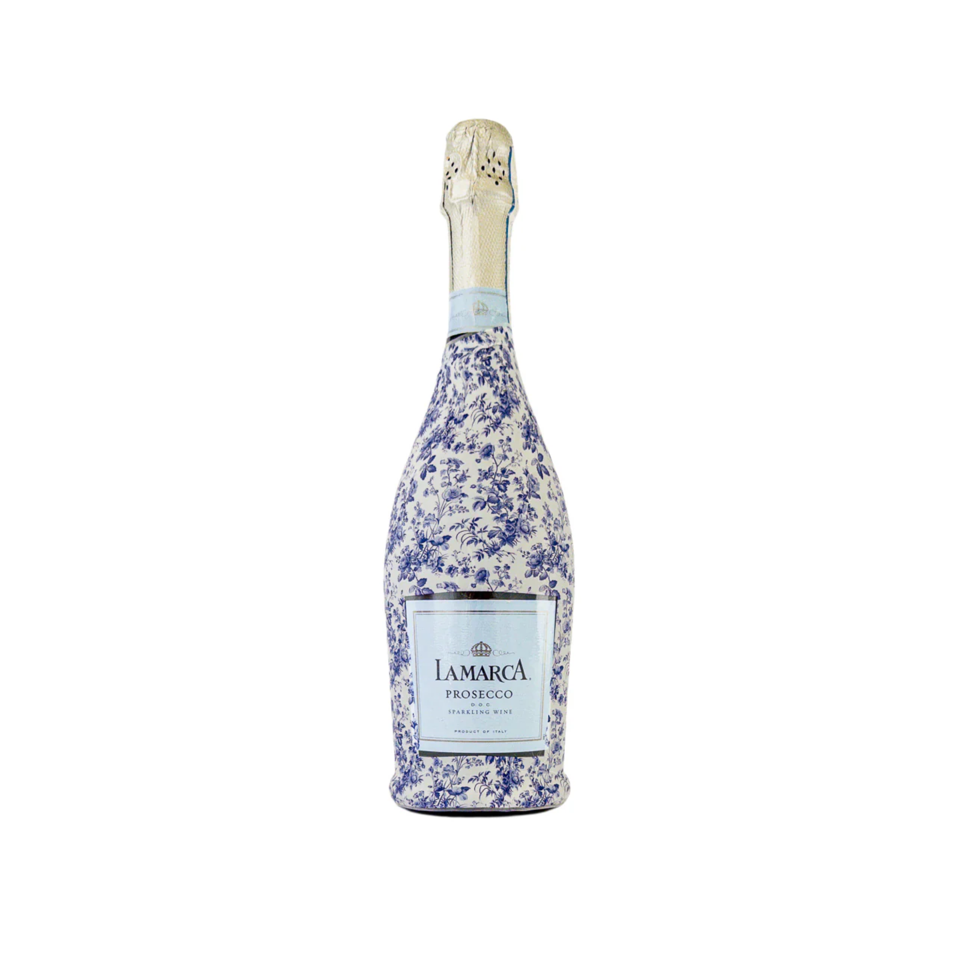 Grandmillenial Blue Floral Regular La Marca Bottle Wrap – The Good Pour
